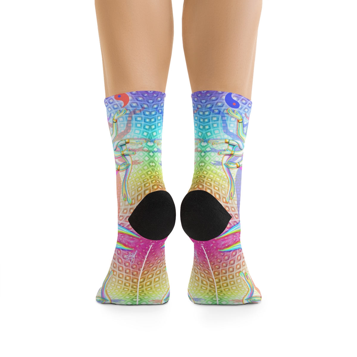 "Beyond Duality" Eco-Friendly Recycled Poly Socks - Juliana Garces Art