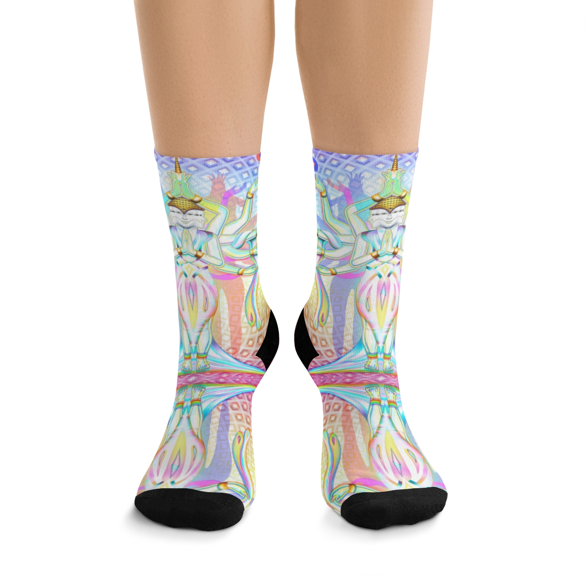 "Beyond Duality" Eco-Friendly Recycled Poly Socks - Juliana Garces Art