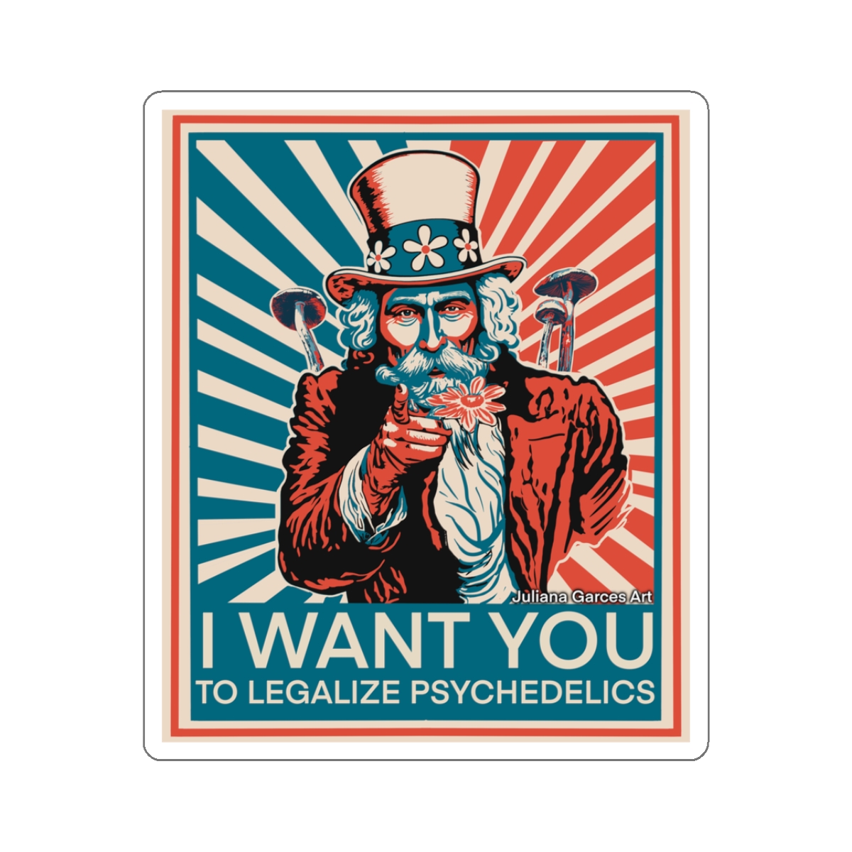 "I Want You To" Stickers - Juliana Garces Art