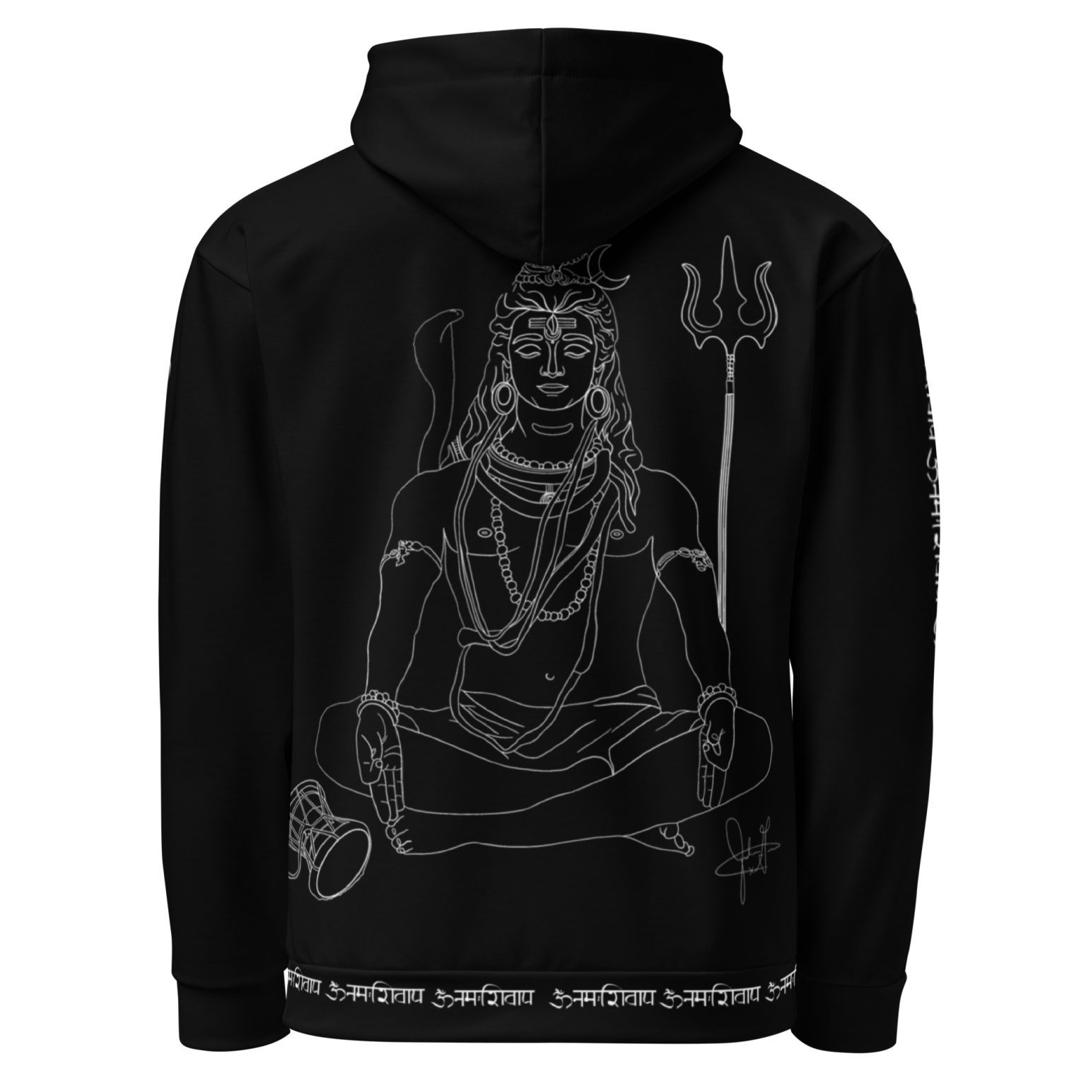 Shiva Hoodie (Limited Edition of 111) - Black - Unisex - Juliana Garces Art